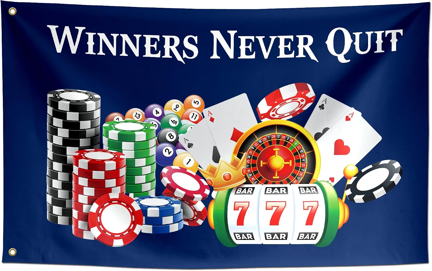 Amazon.com : ToFlagify Winners Never Quit Funny Flags Meme Cool Flags ...
