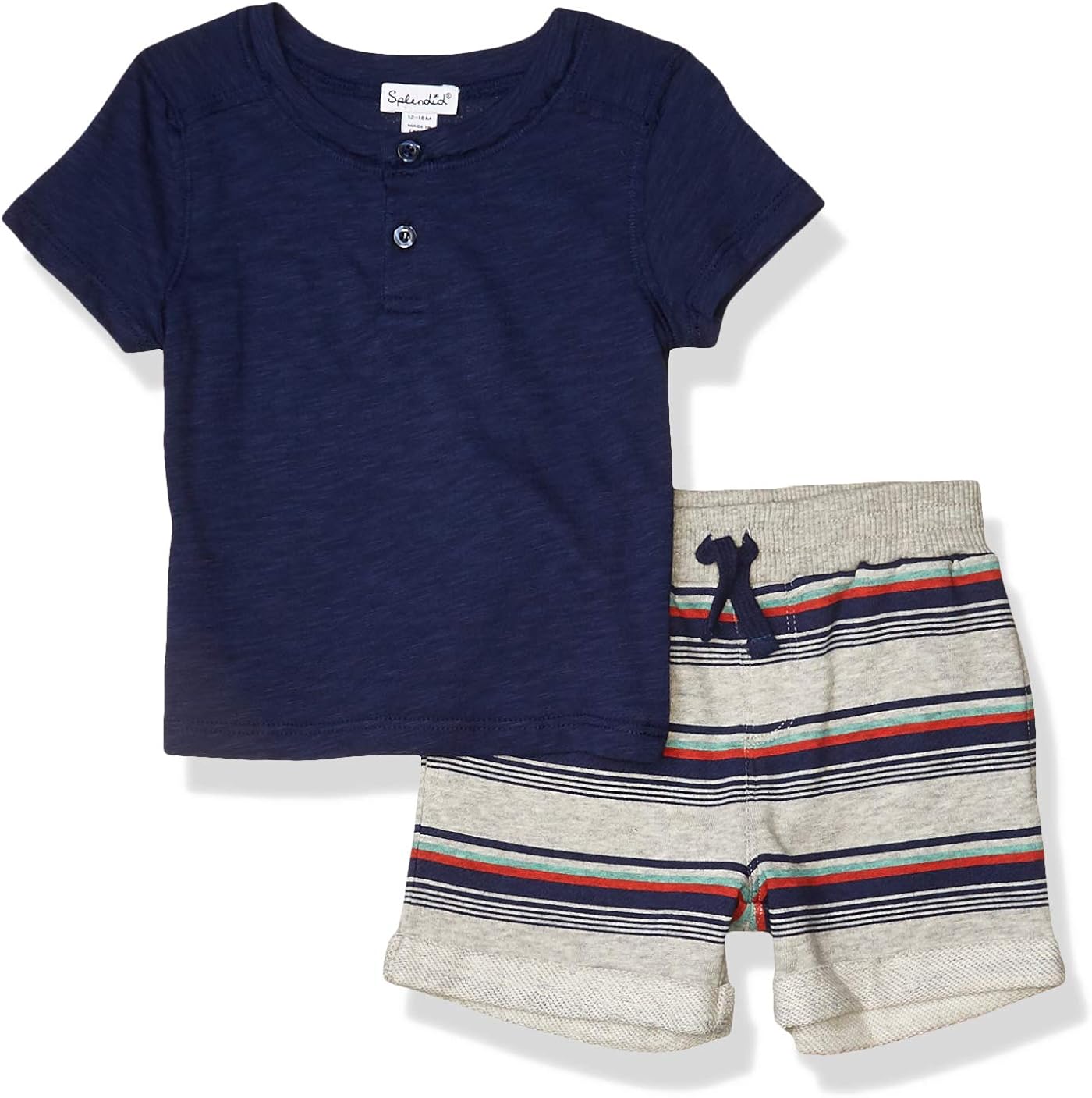 Splendid Baby Boys' RNS1138 Toddler T-Shirt Set, Indigo Sky, 3-6 Months ...