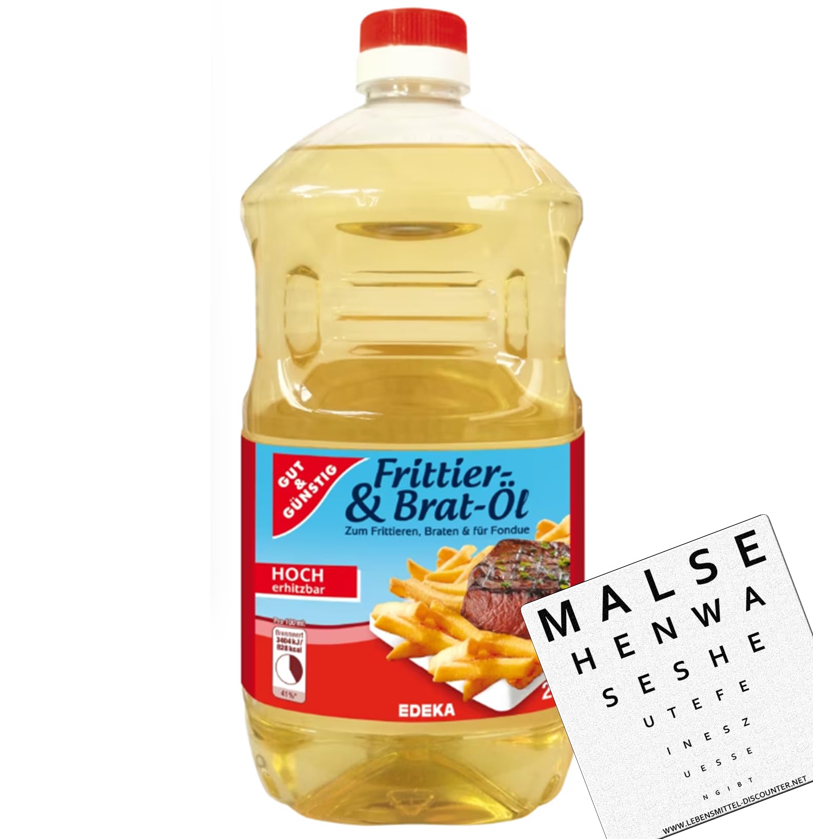Gut & Günstig Frittieröl 2 L zum Braten & Frittieren Großpackung Öl für ...