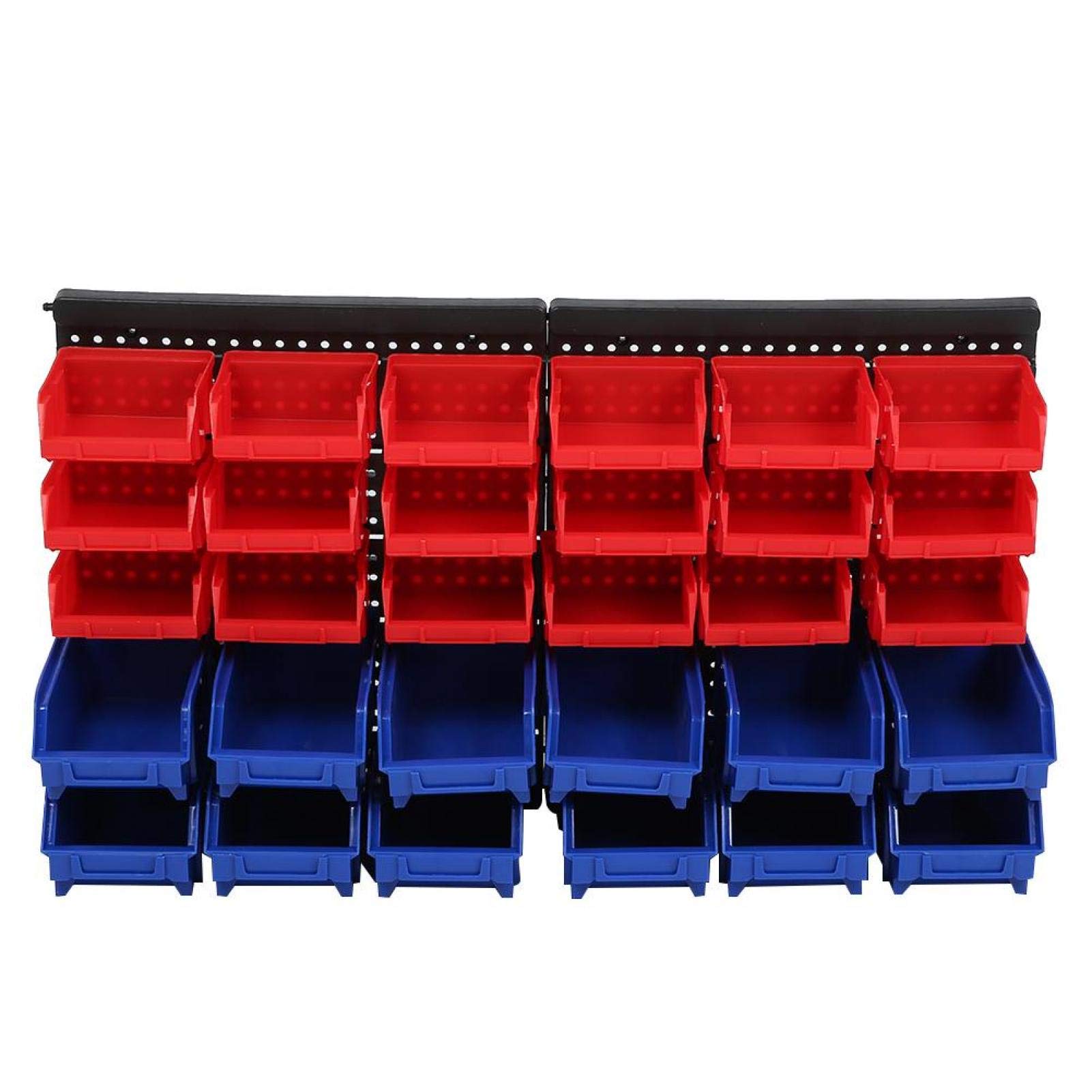 Isolated Use Storage System 12pcs Larger Blue Bins Wall Mounted ...