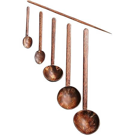 Buy Peekar Handmade Coconut Shell Spoons (Set of 6) | Kerala ...