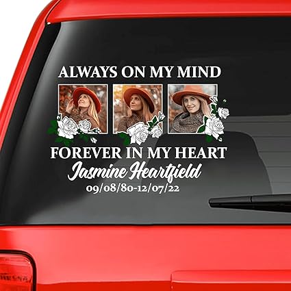 Amazon.com - in Memory of Personalized Memorial Decals. Loss of Loved ...