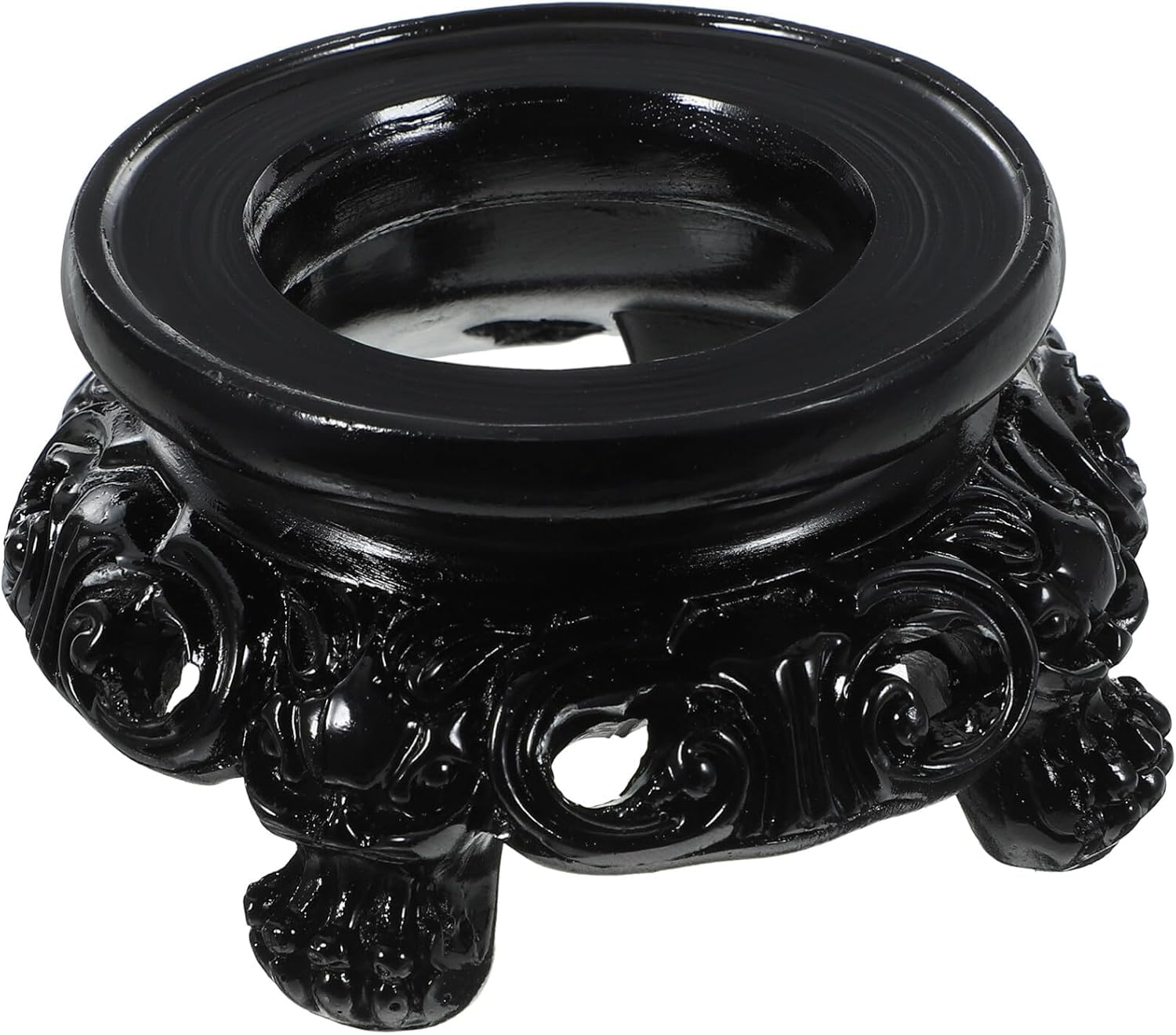 Amazon.com: Black Wooden Display Stand for Crystal Sphere Quartz Ball ...