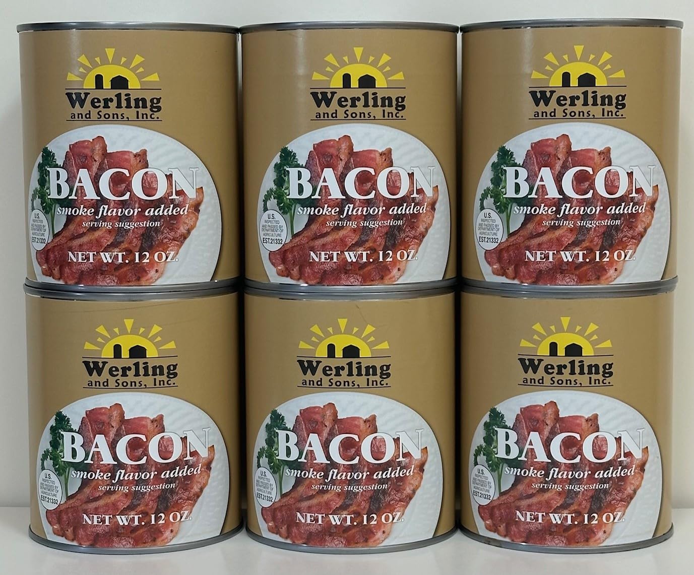 Amazon.com: Canned Bacon Werling Canned Bacon 12oz Long Term Emergency ...