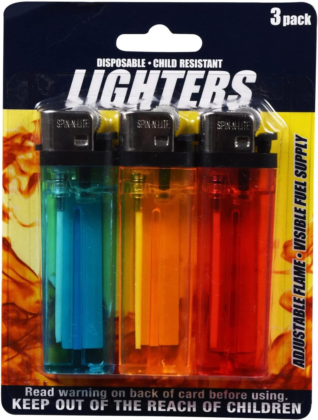 Amazon.com: Disposable Flame Lighter | Adjustable Lighters | 3-Pack ...