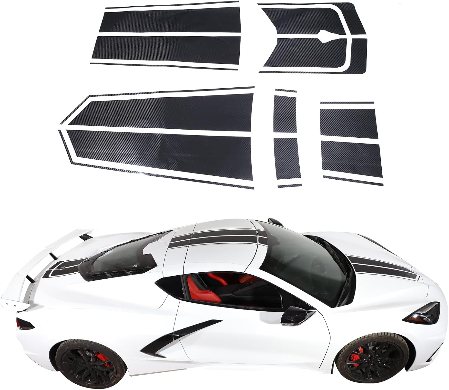 Amazon.com - Full Body Race Stripes Compatible with Chevrolet Corvette ...