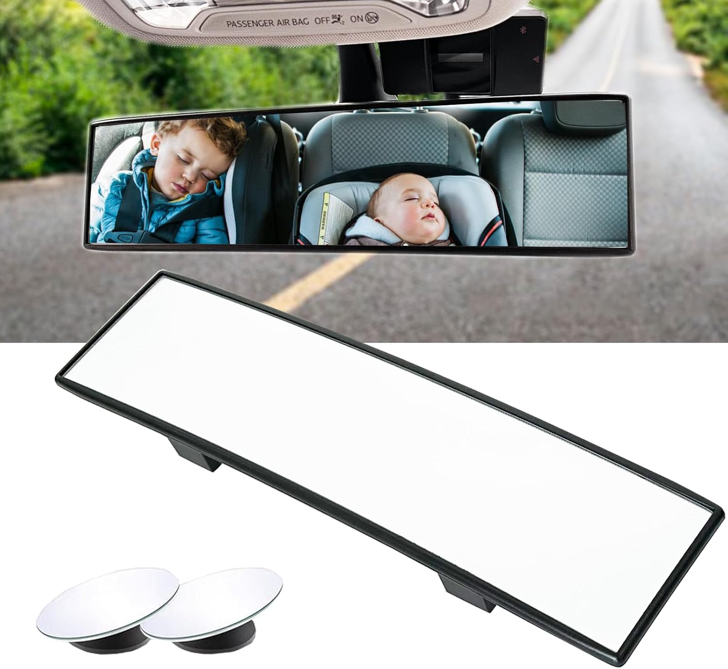 Amazon.com: CAKOVANO Rear View Mirror, Car Rear View Mirror, Panoramic ...