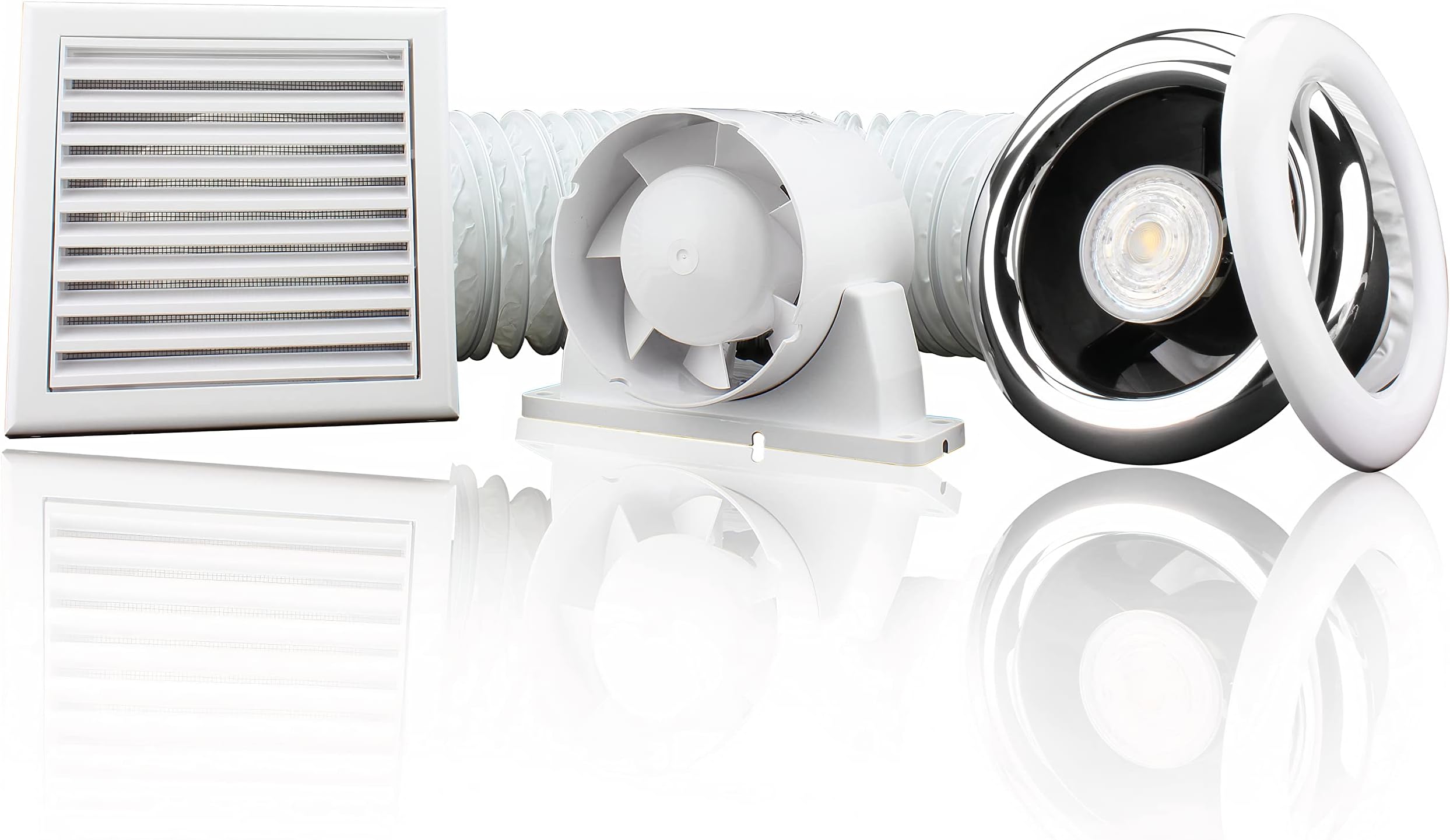 Airflow 9041408 Aventa 100mm In-Line Timer and Light Shower Kit ...