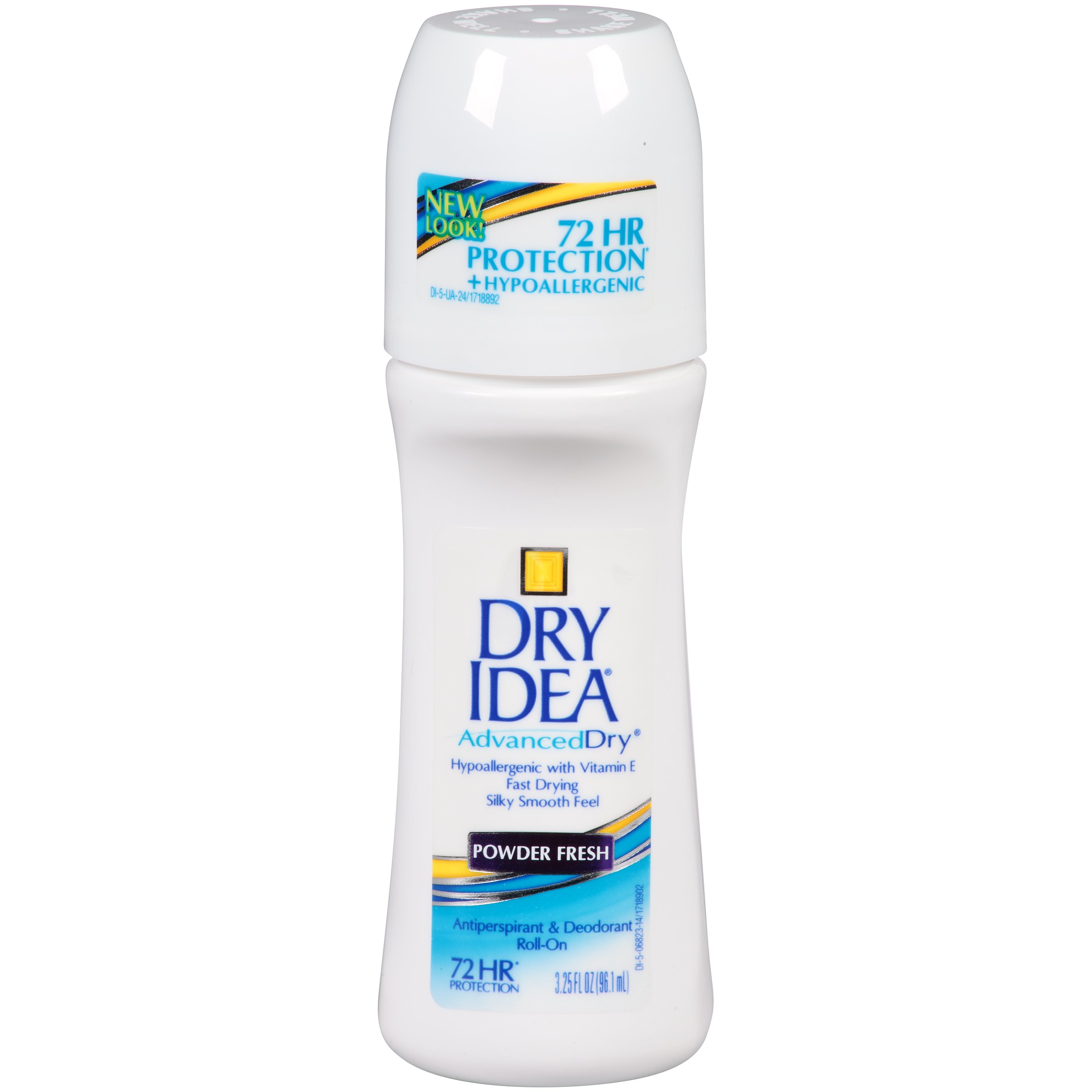 Dry Idea Antiperspirant Deodorant Roll On, Powder Fresh, 3.25 oz, 6 Count