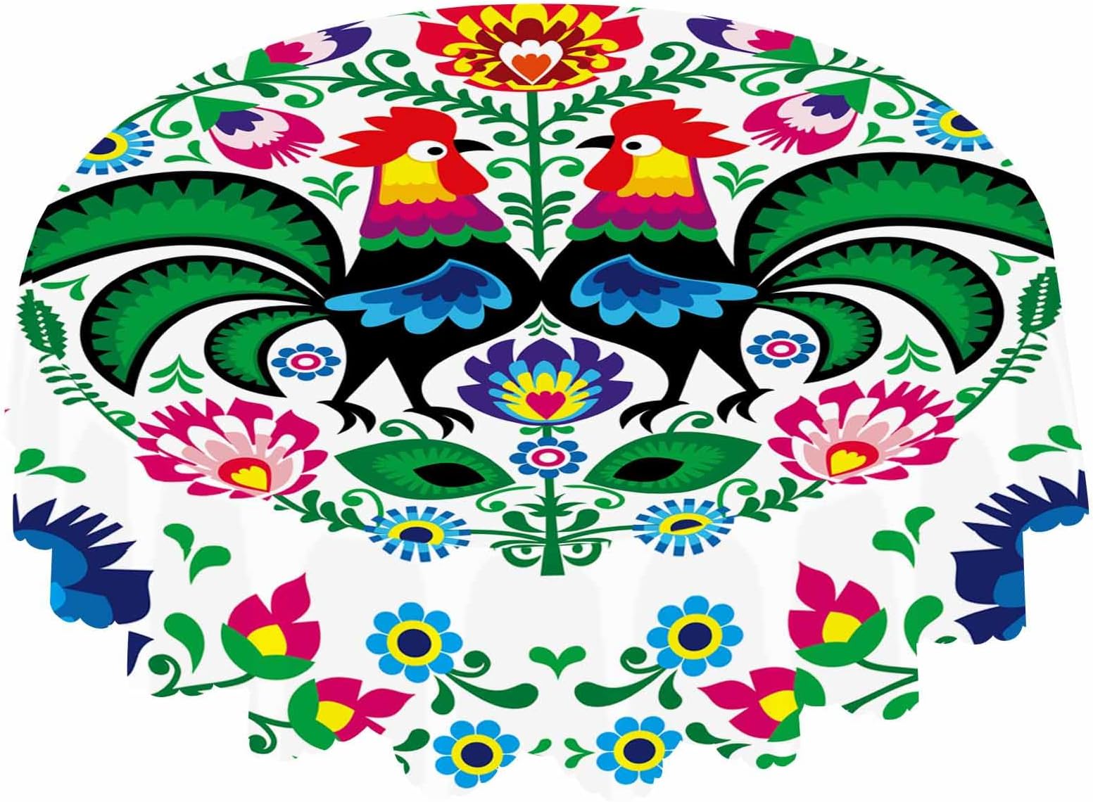 Amazon.com: Polish Traditional Rooster Folk Art Table Linen Topper ...