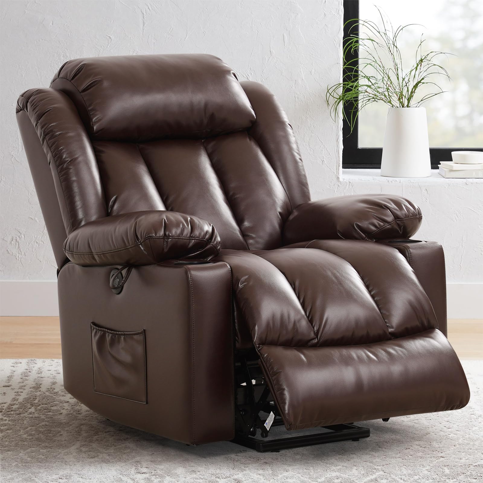 Amazon.com: Power Lift Recliner Chair for Elderly Breathable Leather ...