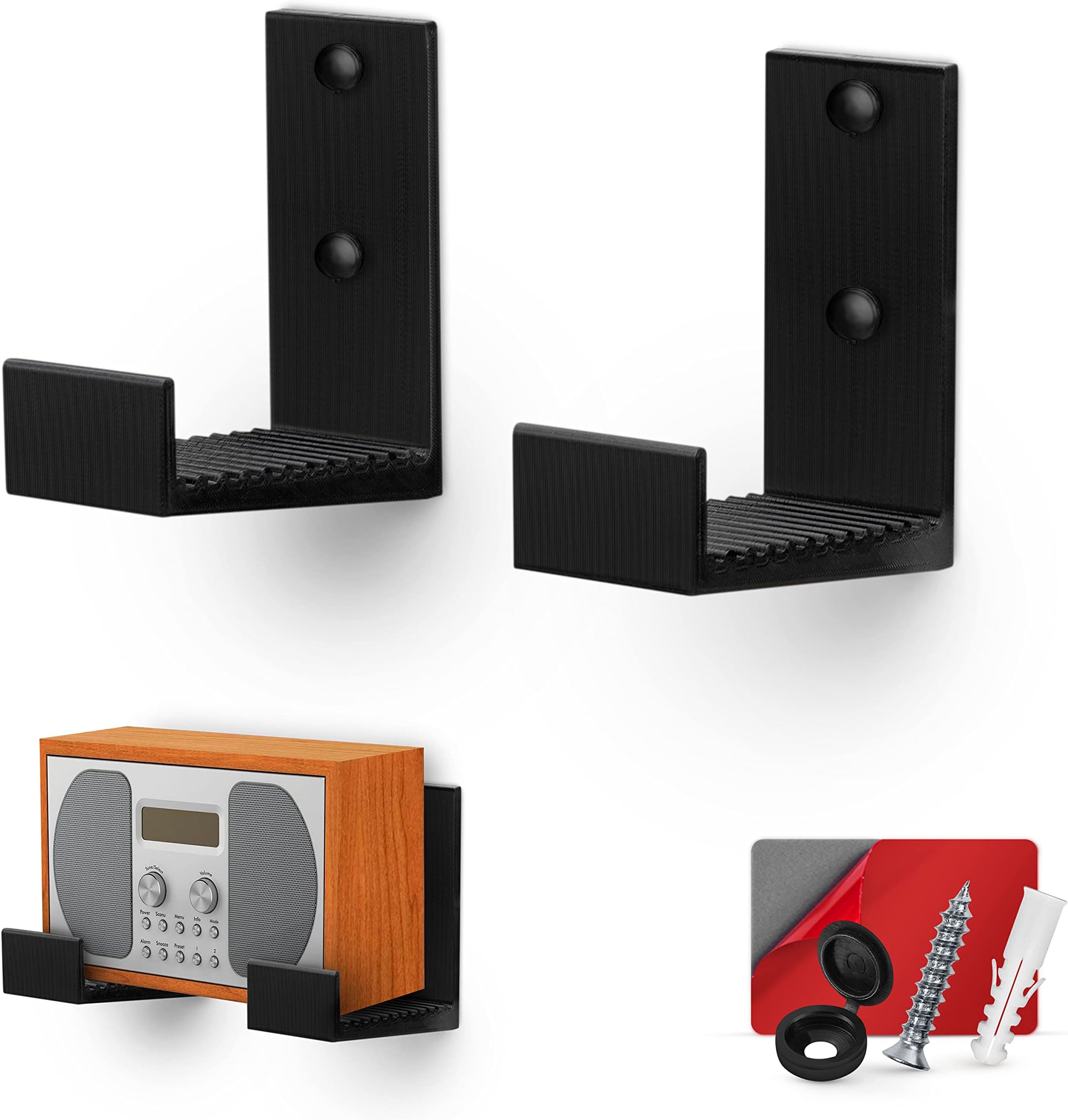 Amazon.com: BRAINWAVZ 2.5" Cable Box Wall Mount Hanger Holder, Adhesive ...