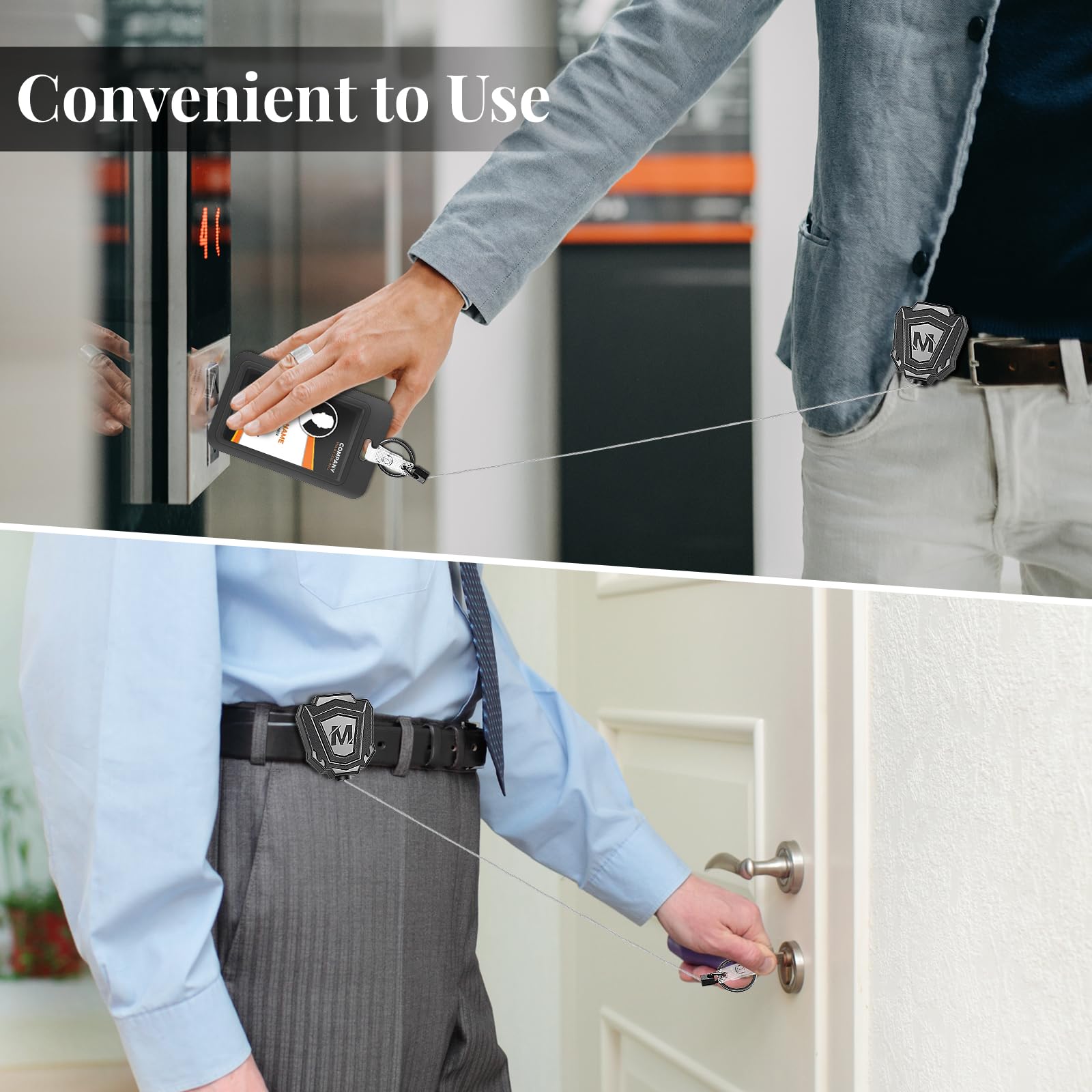 Snapklik.com : 2 Pack Heavy Duty Retractable Keychain