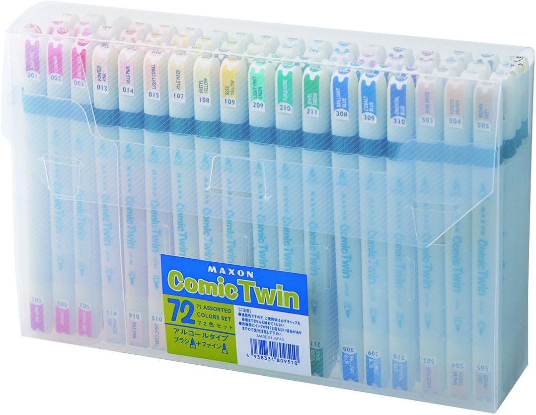 Amazon.com: Maxon Comic Twintype Pen Brush and Fine 72colors [Japan ...