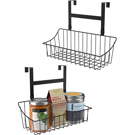 Amazon.com - Wire Storage Basket No Drilling Wall Hanging Baskets with ...
