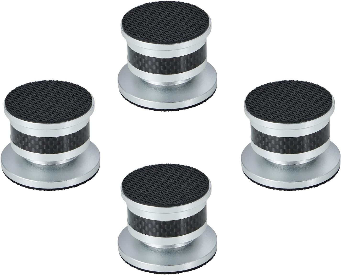 Amazon.co.jp: Pailvens インシュレーター スピーカー 4個, 高さ調整可能 スピーカースタンド カーボンファイバー ...