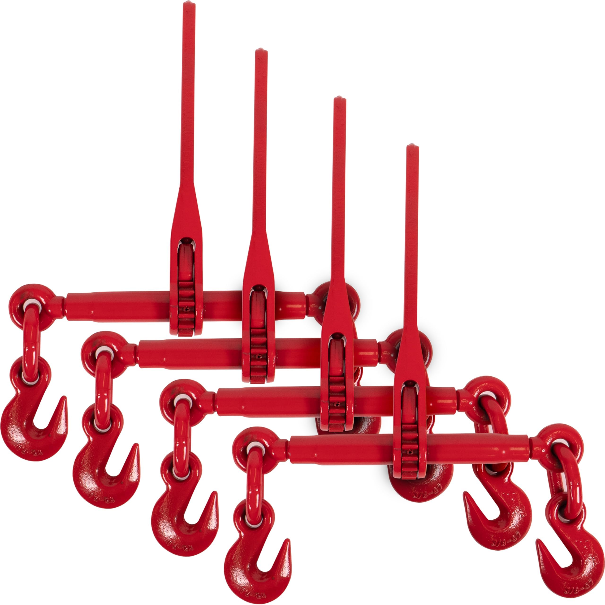 Amazon.com: ENJ 4 Pack Ratchet Load Binder with 2 Grab Hooks, for 5/16 ...