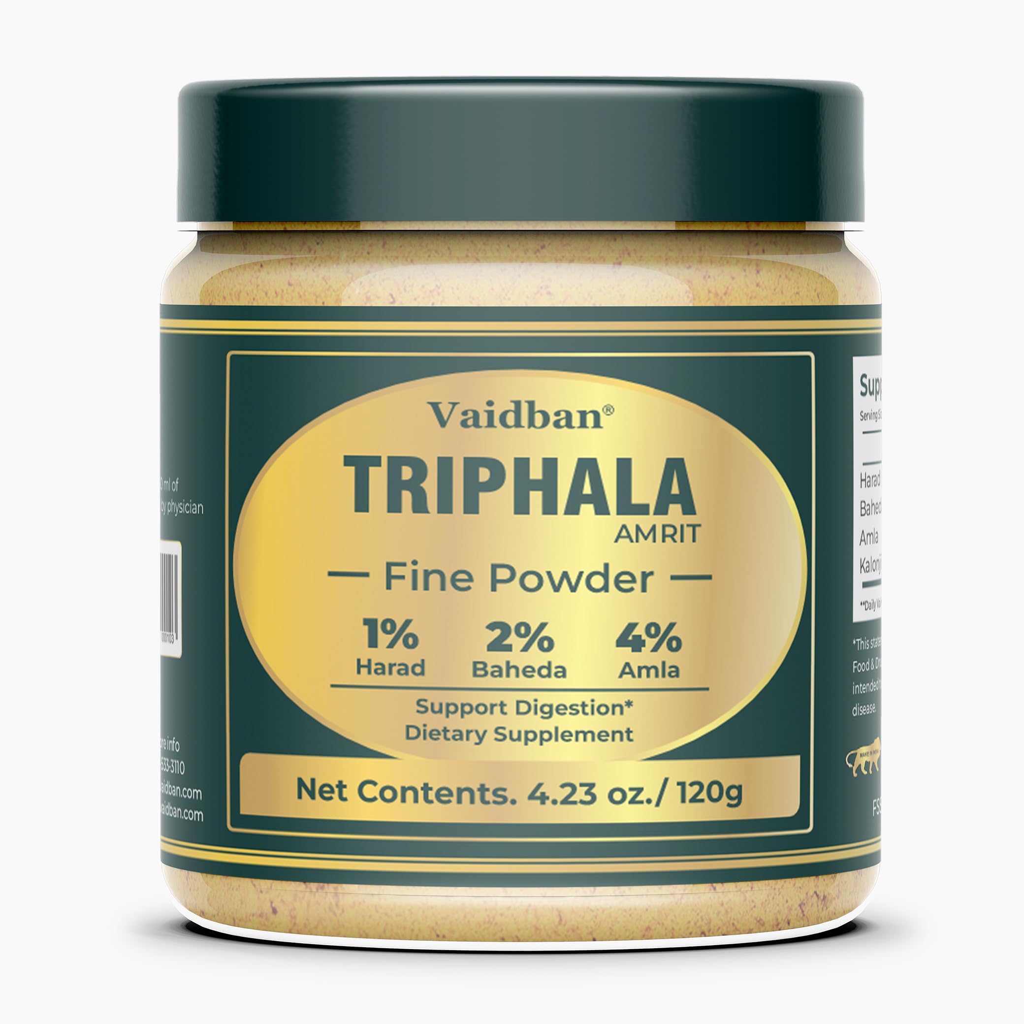 Amazon.com: Vaidban Triphala Amrit Fine Powder - Herbal Supplement with Amla, Bibhitaki ...