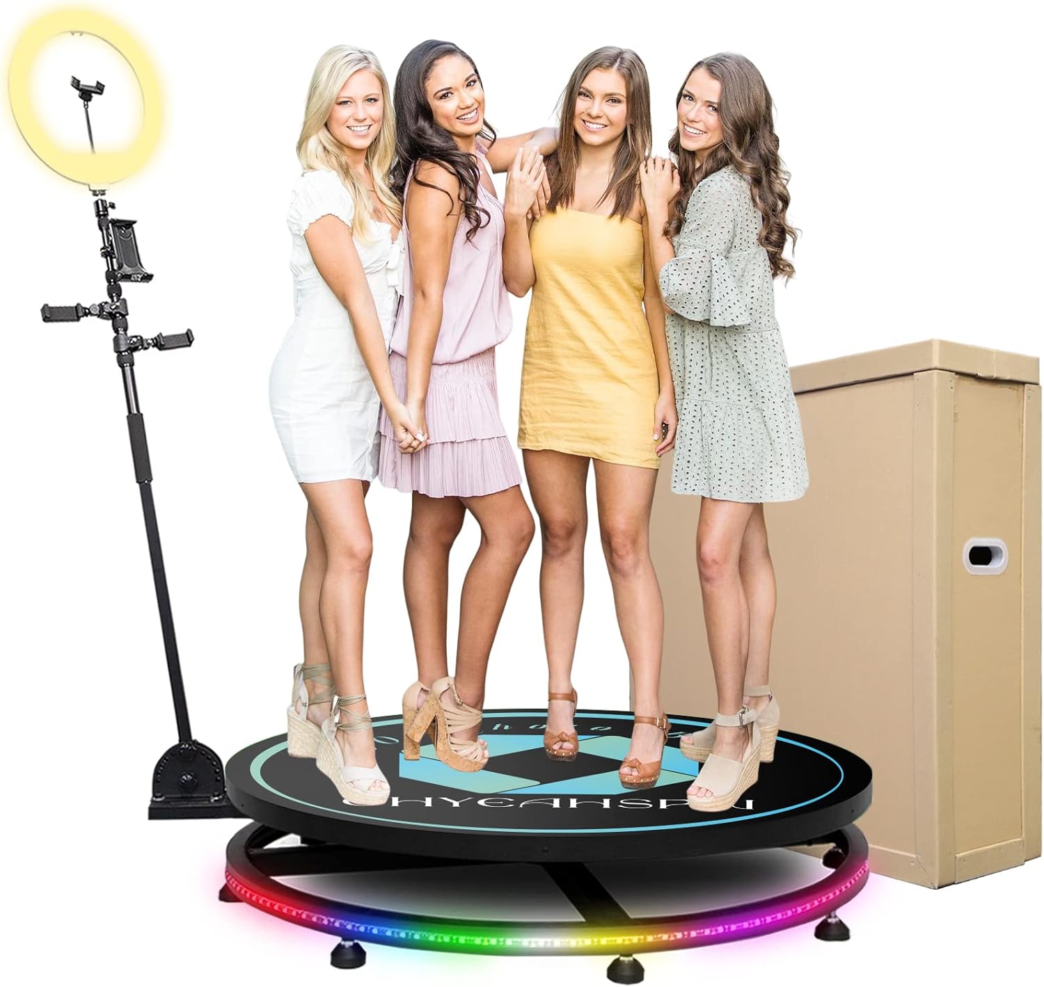 Amazon.com : 360 Photo Booth 80CM + 24V Battery,HARZHI 360 Slow Motion ...