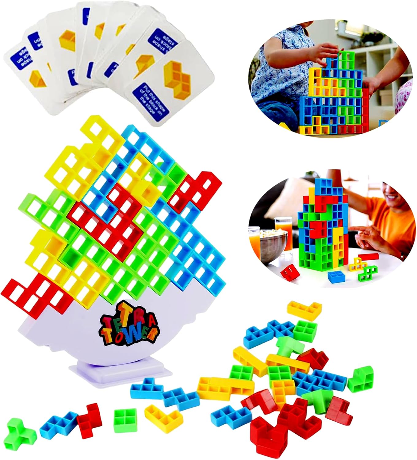 Amazon.com: LOYATANK Tetra Tower Game for Adult & Kids, Building ...