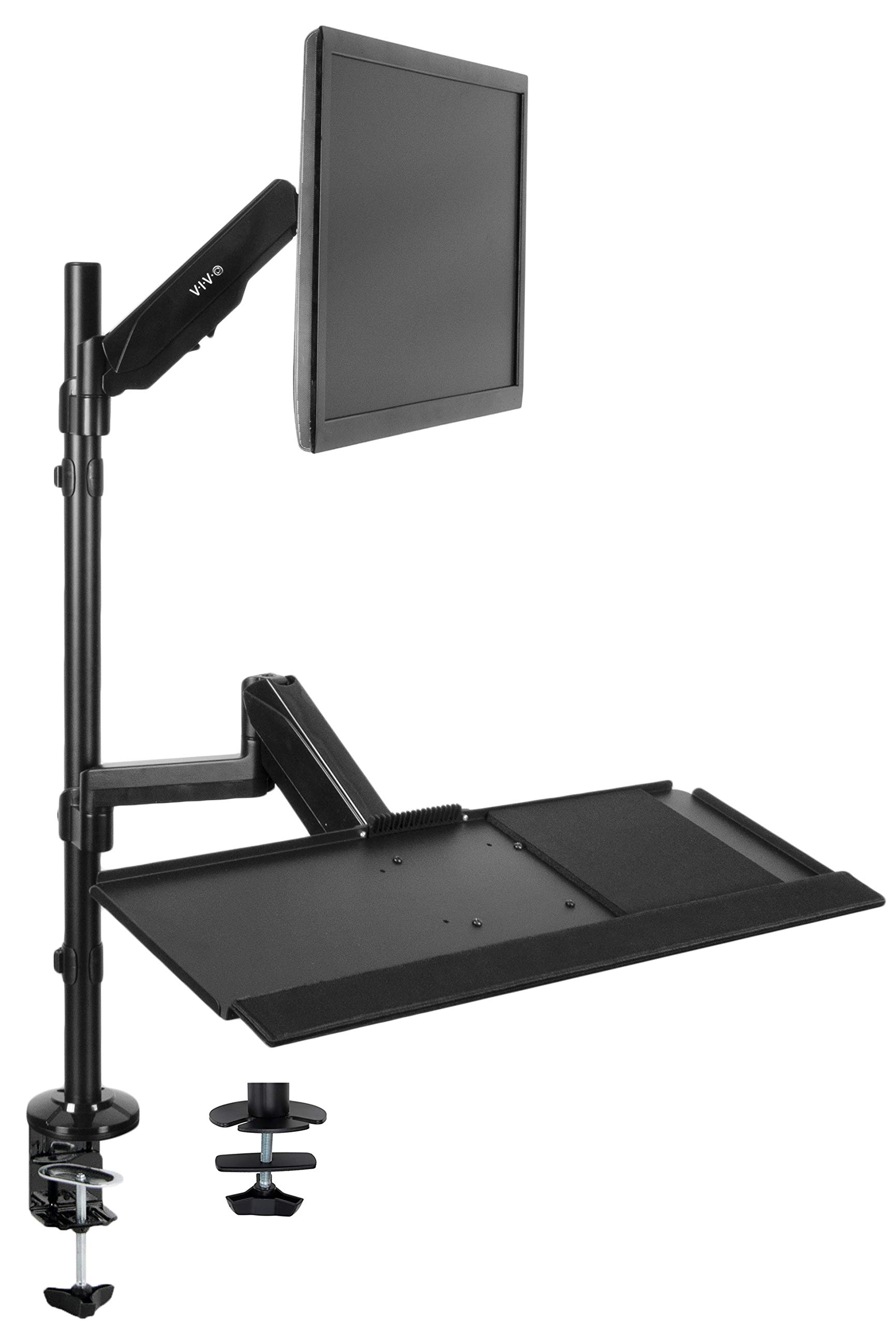 Buy VIVO Sit-Stand Height Adjustable Pneumatic Spring Arm Keyboard Tray ...