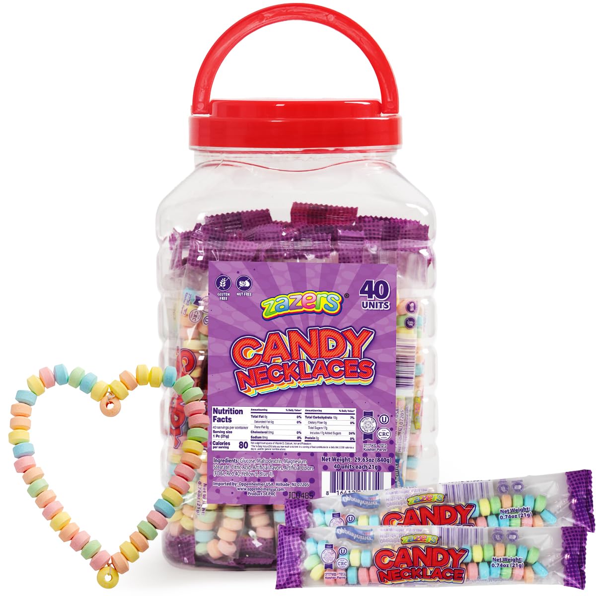 Snapklik.com : 40 Candy Necklace Individually Wrapped - Party Favors ...