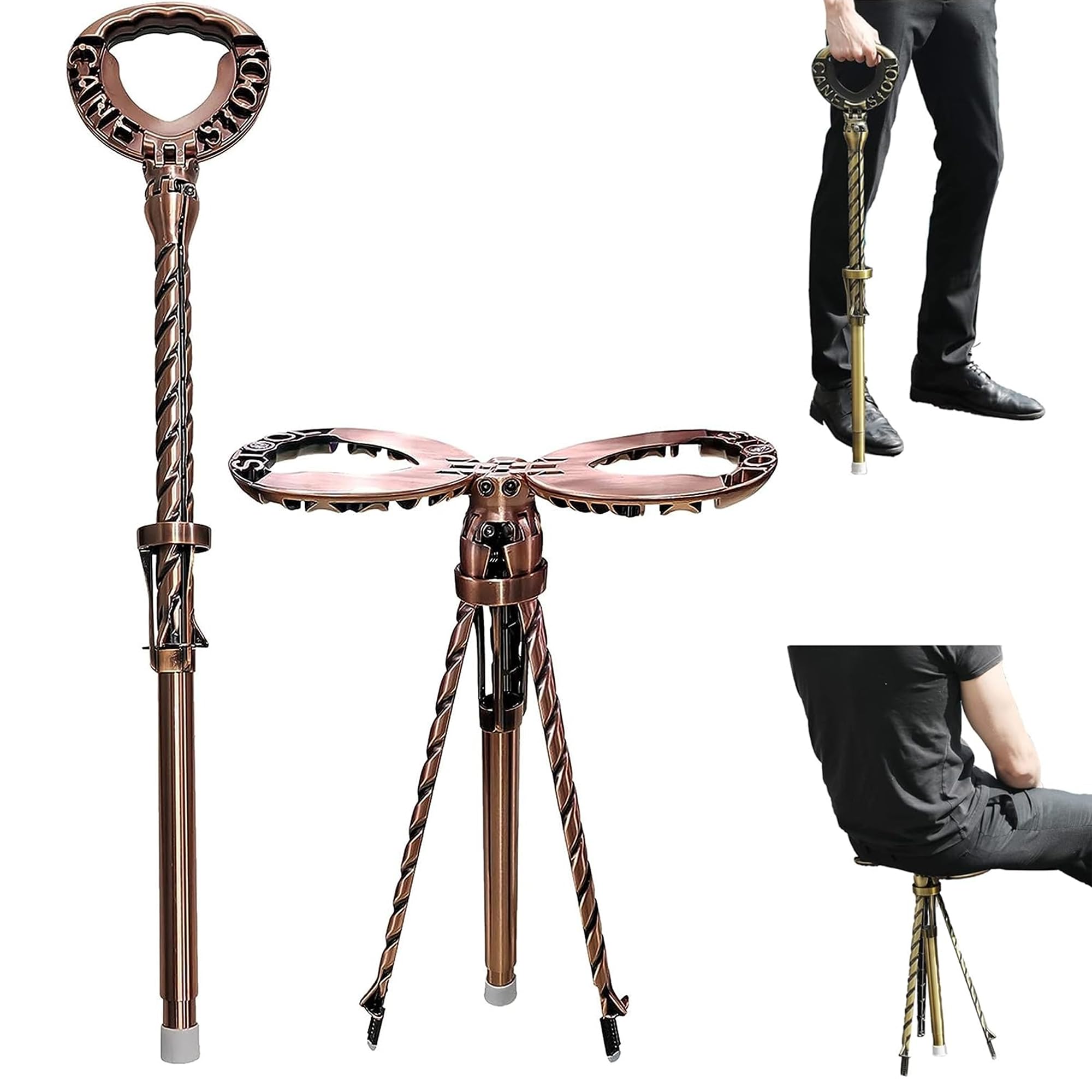 Buy ALEVMOOM Cane Stool Walking Stools for Adults Portable Walking Cane ...