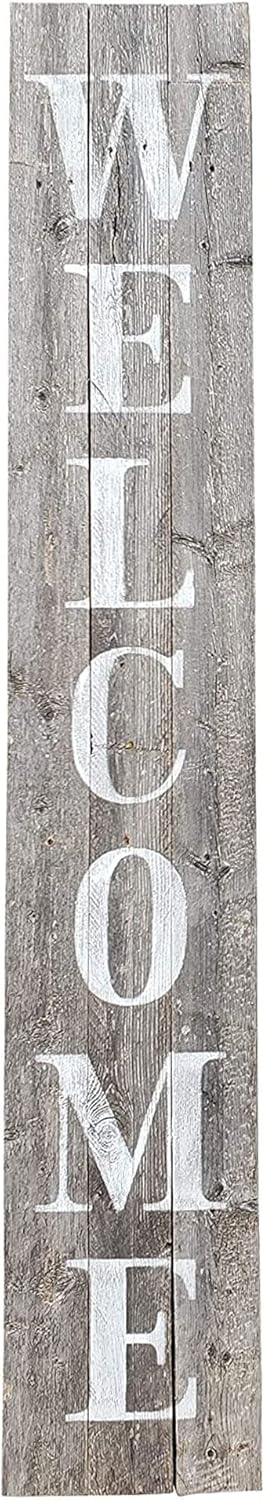 Amazon.com: Rockin' Wood Indoor Outdoor Welcome Sign 5 Foot Vertical ...