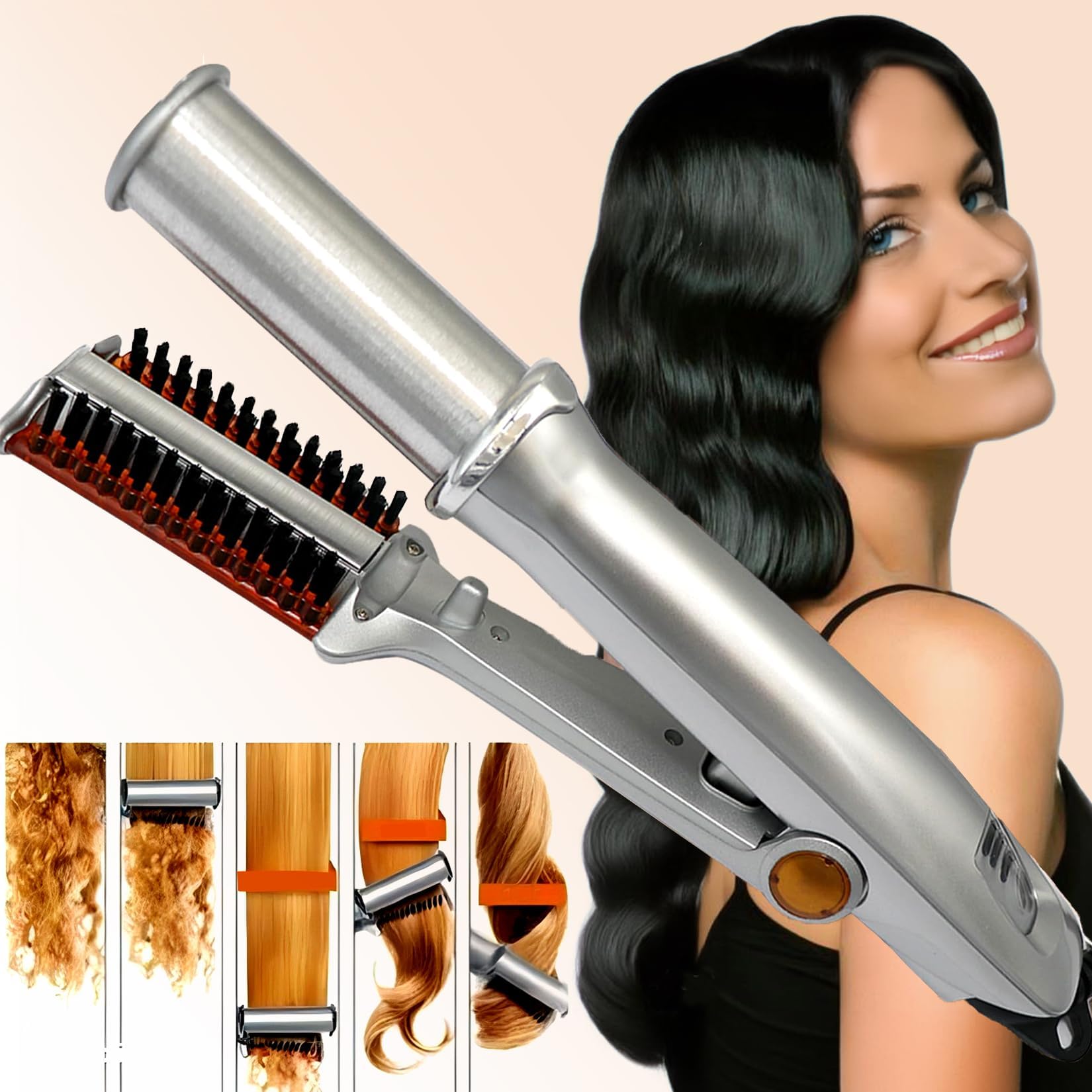 Amazon.com : Portable Hair Straightener, Curling Iron for Short Hair ...