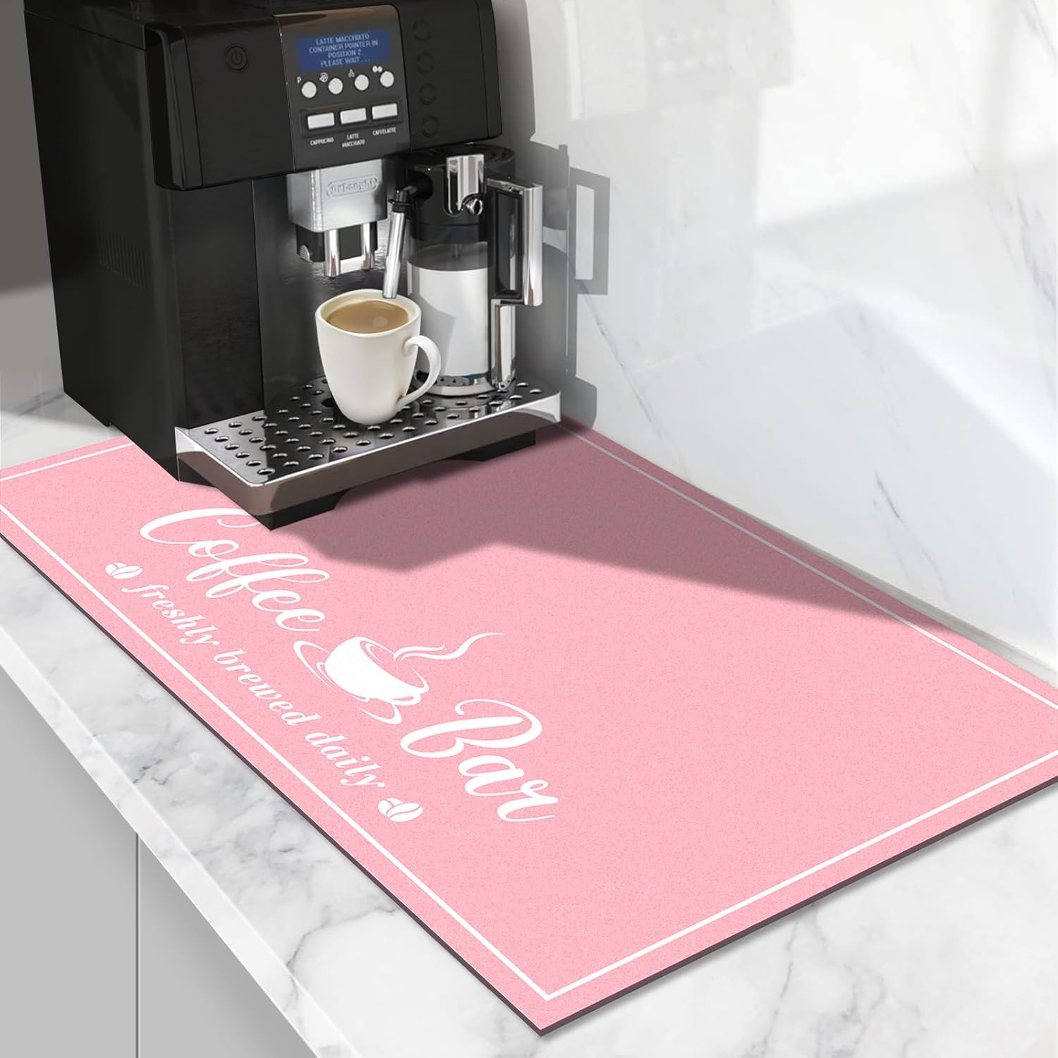 Amazon.com: CooRug Absorbent Coffee Mat, Fashion Dish Drying Mat for ...