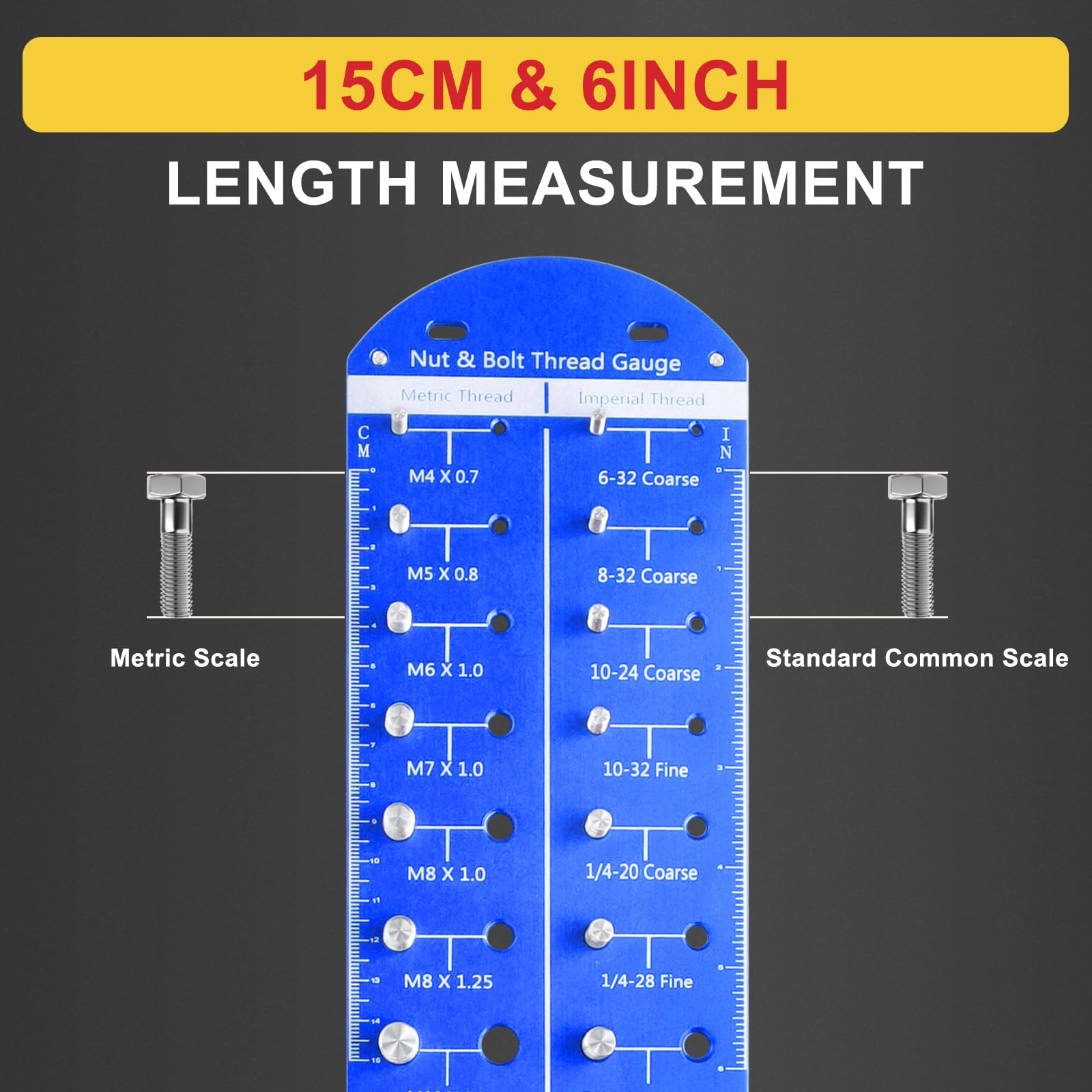 Snapklik.com : Upgrade Identibolt Bolt And Nut Thread Checker: 14 ...