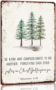 Amazon.com: Metal Sign Ephesians 4 32,Bible Verse Wall Art,Christian ...