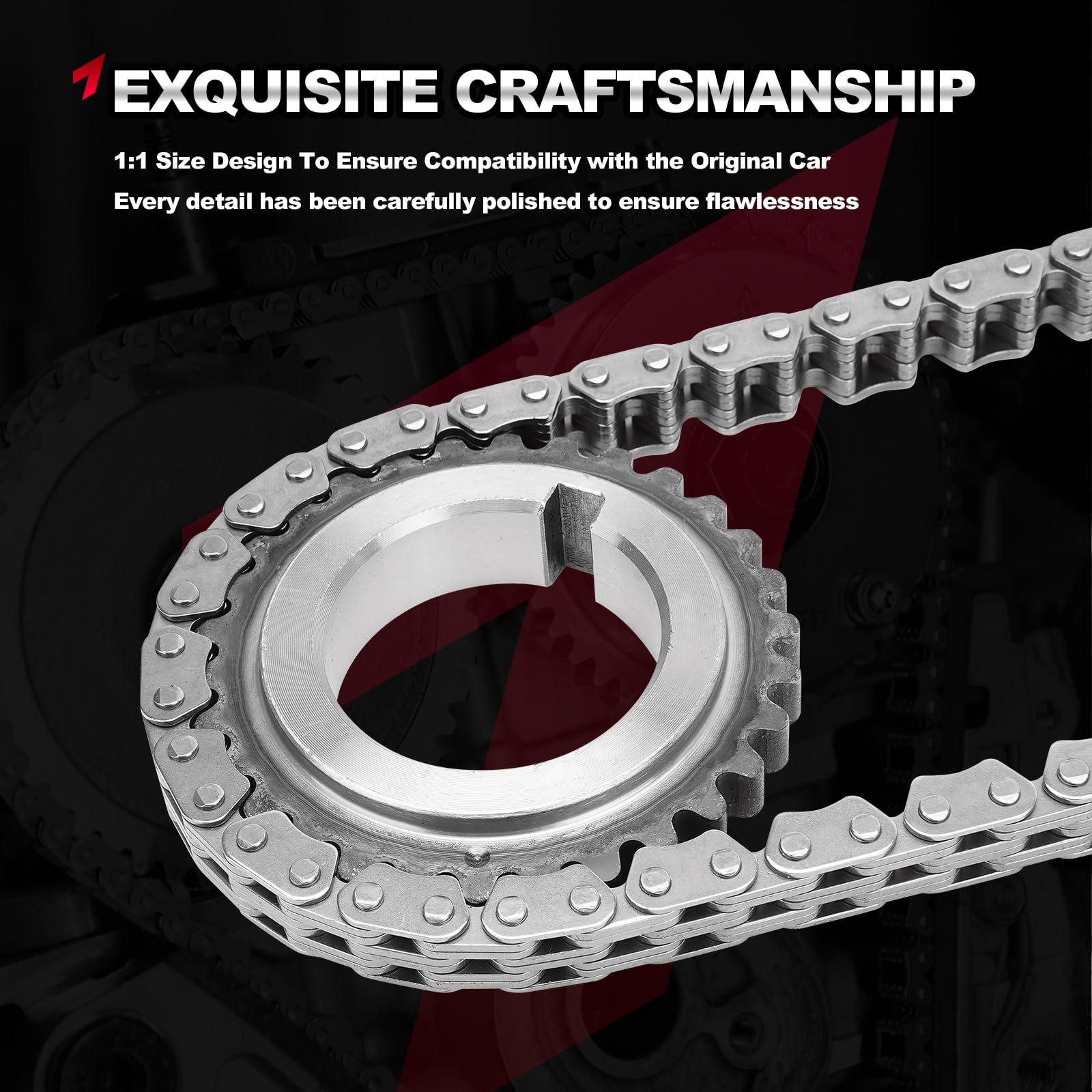 Snapklik.com : TEMSONE Engine Timing Chain Kit Guide Tensioner Phaser ...
