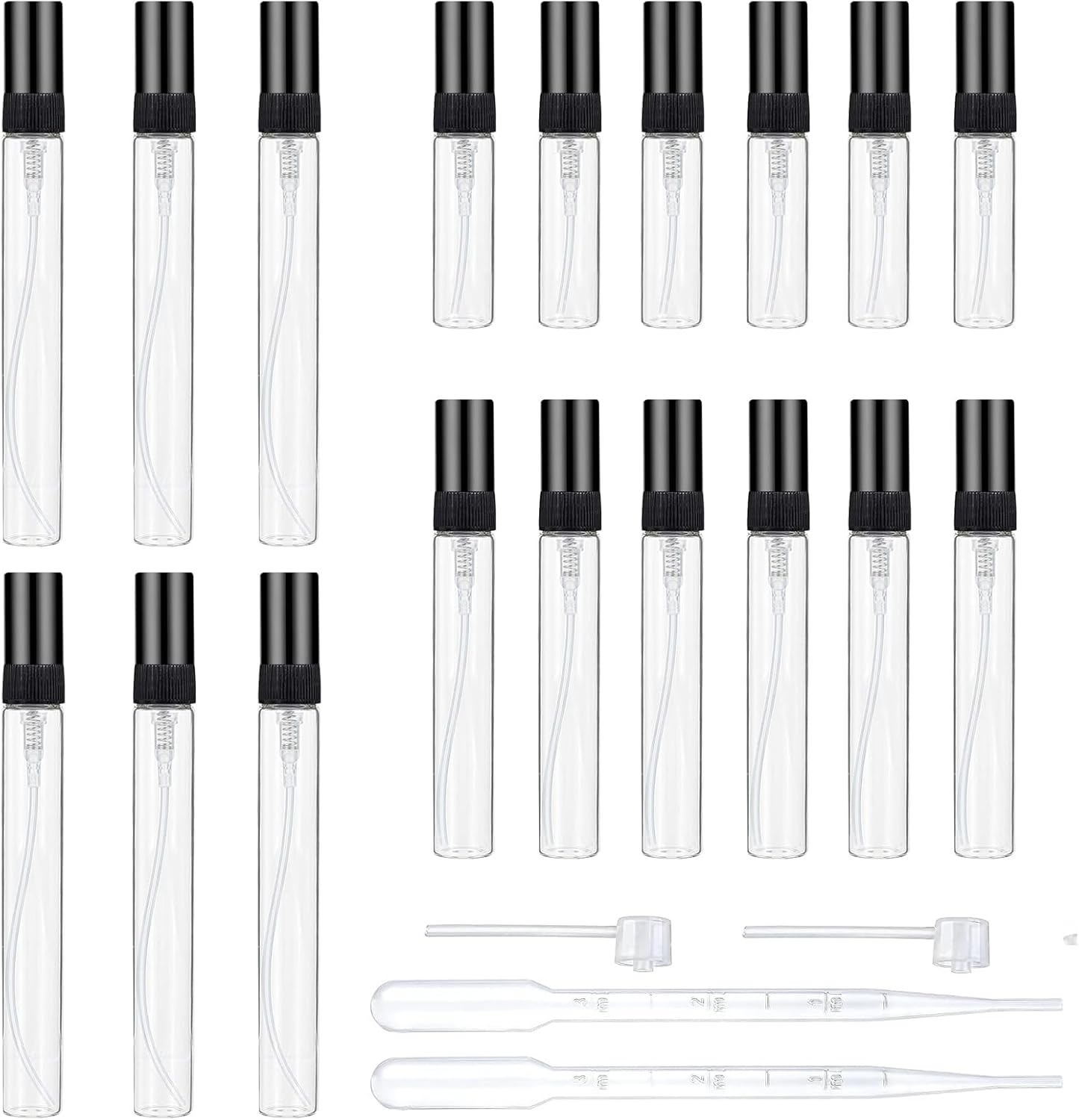 18 atomizadores de perfume de cristal 3 ml 5 ml 10 ml frascos de muestras de fragancia, mini ...