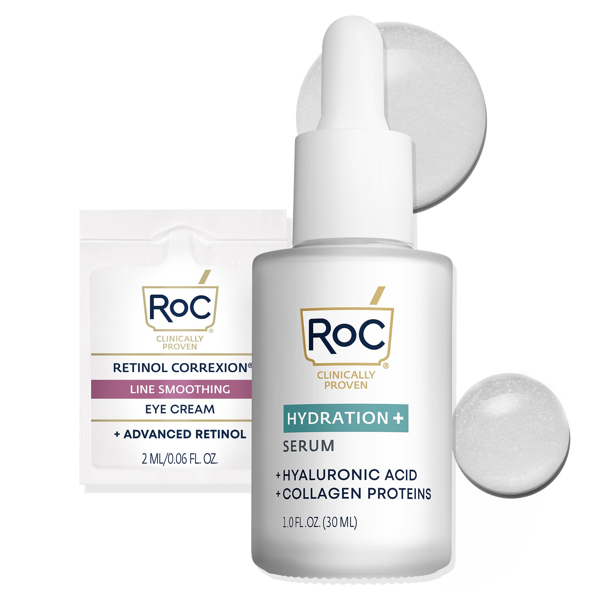 Amazon.com: RoC Hydration+ Hyaluronic Acid Serum for Face, Hydrating ...