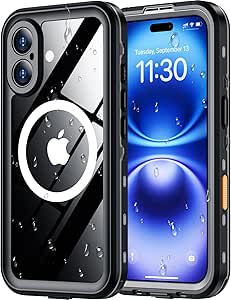 Amazon.com: Red2Fire for iPhone 16 Case Waterproof, [Built-in Screen Protector & Camera ...