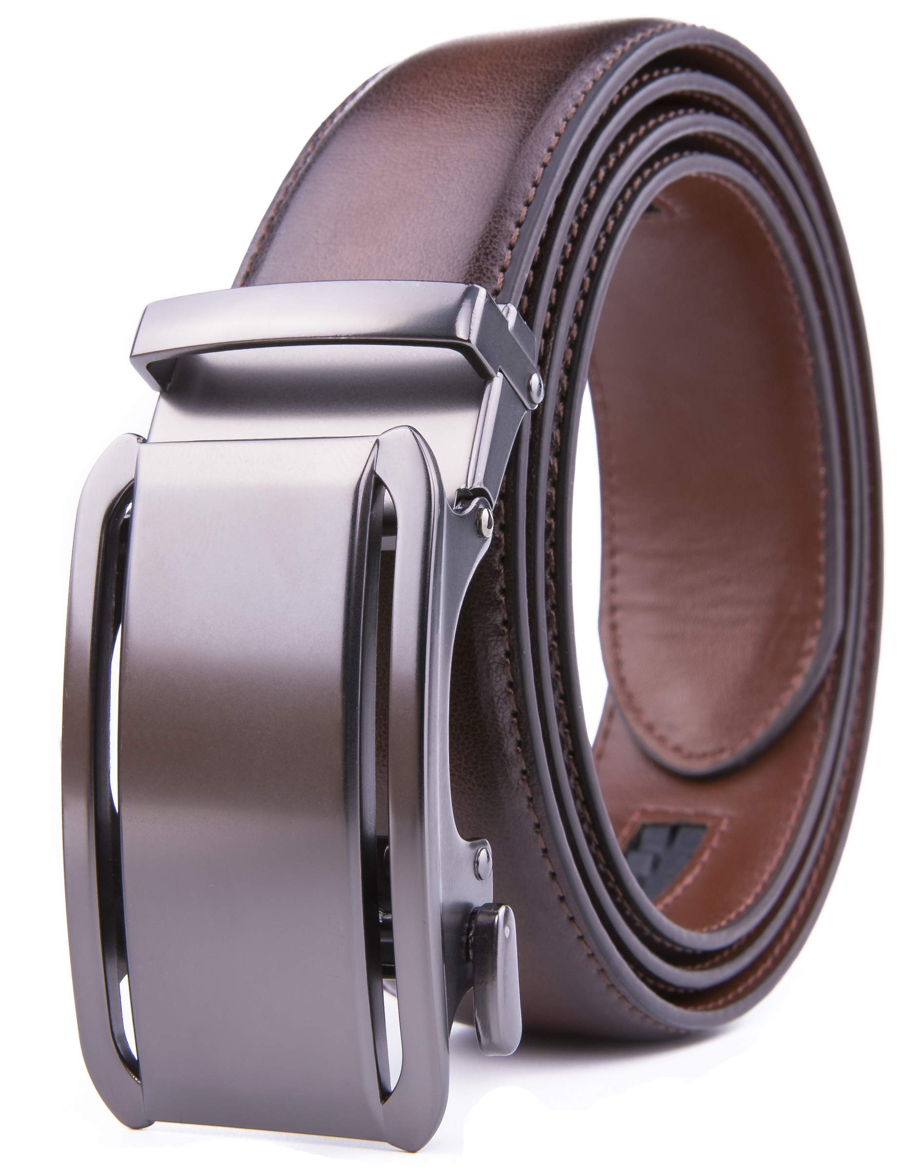 Snapklik.com : Fabio Valenti Mens Genuine Leather Ratchet Dress Belt