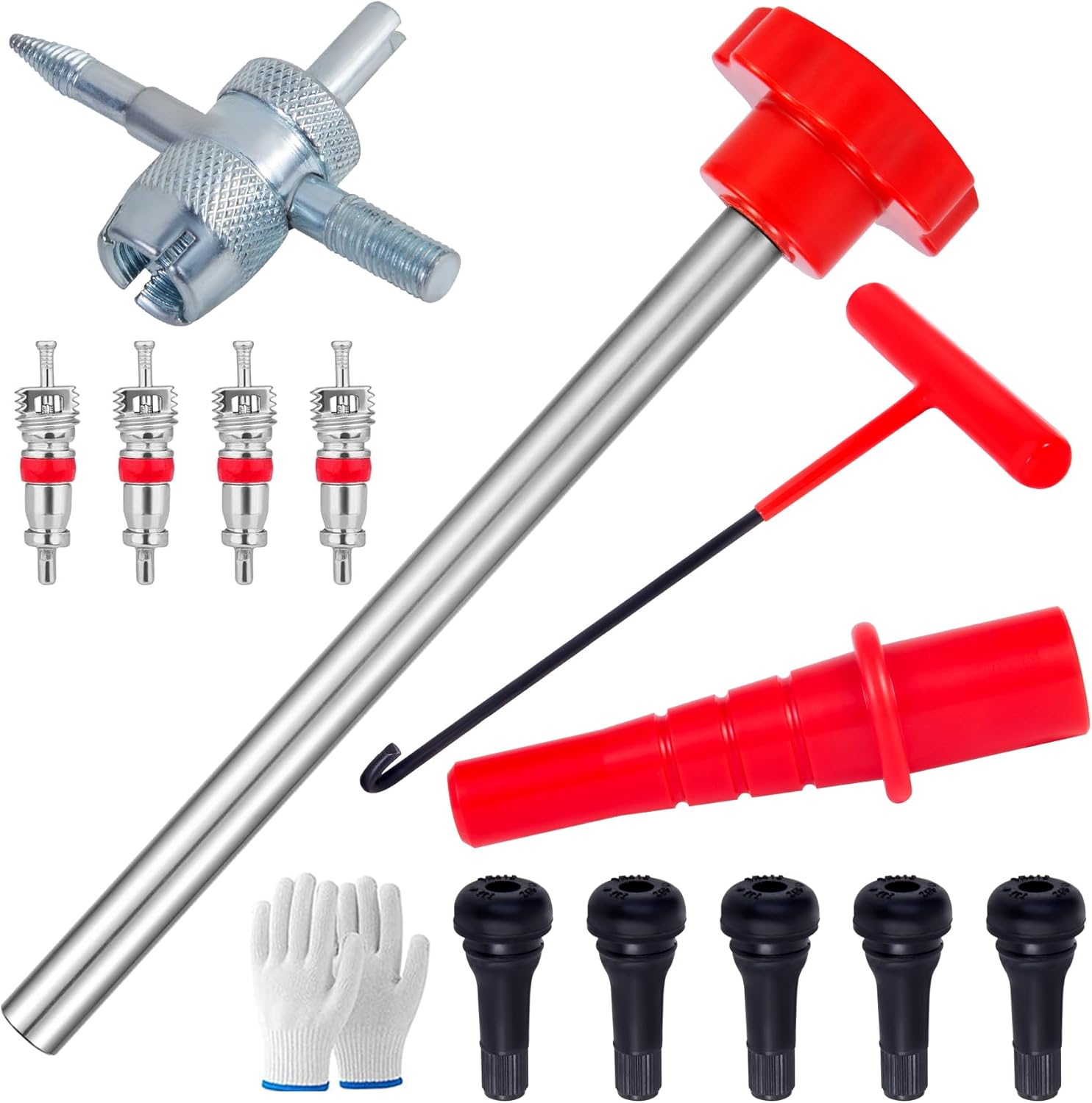 Amazon.com: Quick Change Tire Valve Tool Kit,Tire Valve Stem Core ...