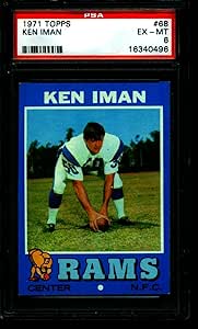 Amazon.com: 1971 TOPPS #68 KEN IMAN RAMS ROOKIE PSA 6 0496 ...