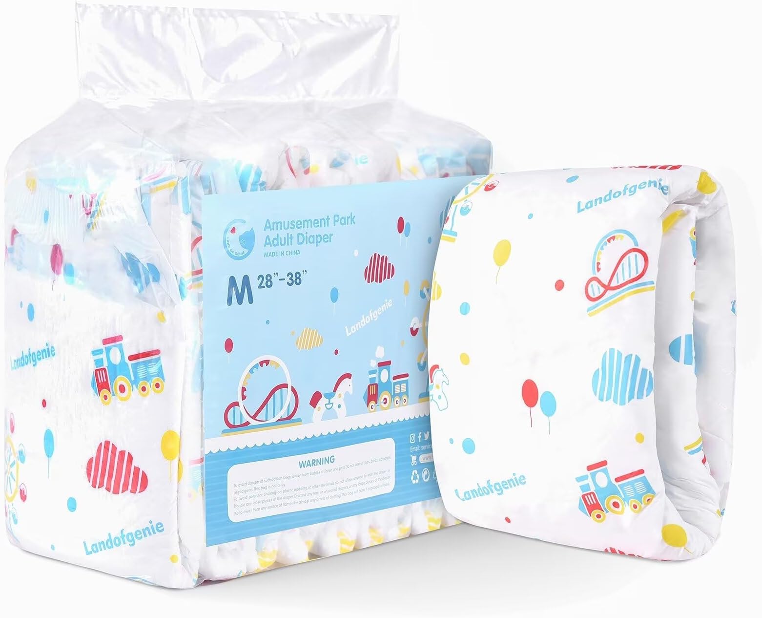 Amazon.com: Landofgenie Diapers Adult Printed Diaper 10 Pieces ...