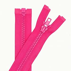 Amazon.com: MebuZip 2PCS #5 22 Inch Separating Jacket Zippers Resin Zipper Molded Plastic ...