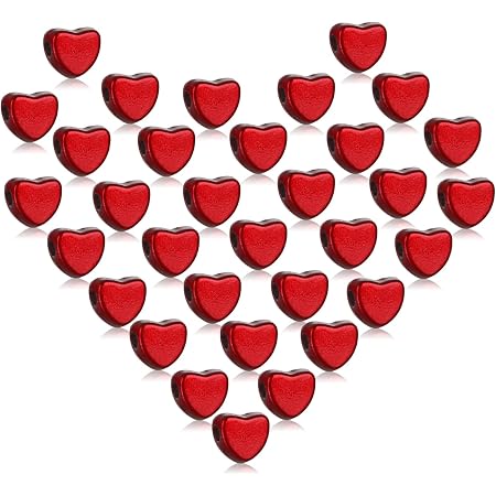 Amazon.com: Whaline 600Pcs Heart Beads Red Love Heart Spacer Beads ...
