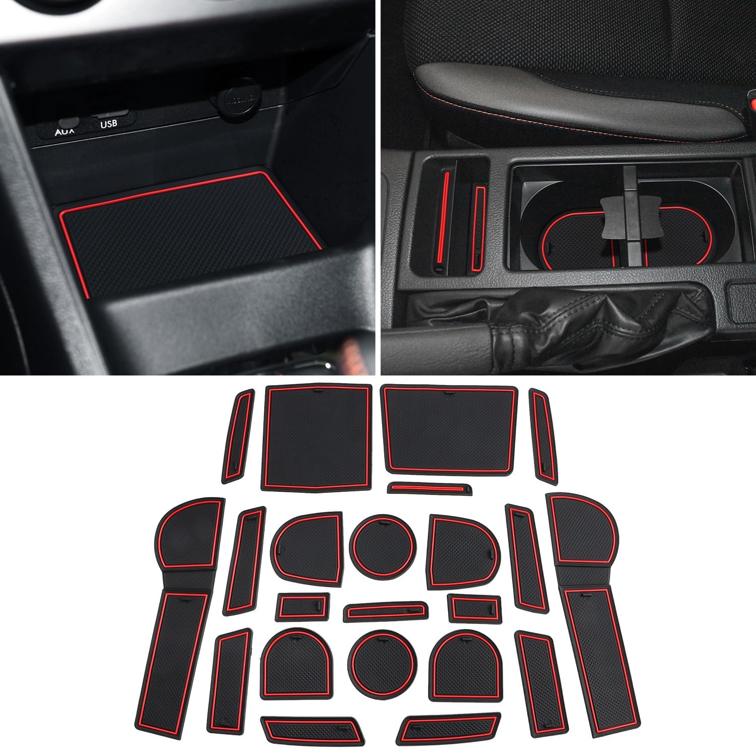 Auovo Cup Holder Insert Liners Compatible with Subaru Crosstrek 2013 ...