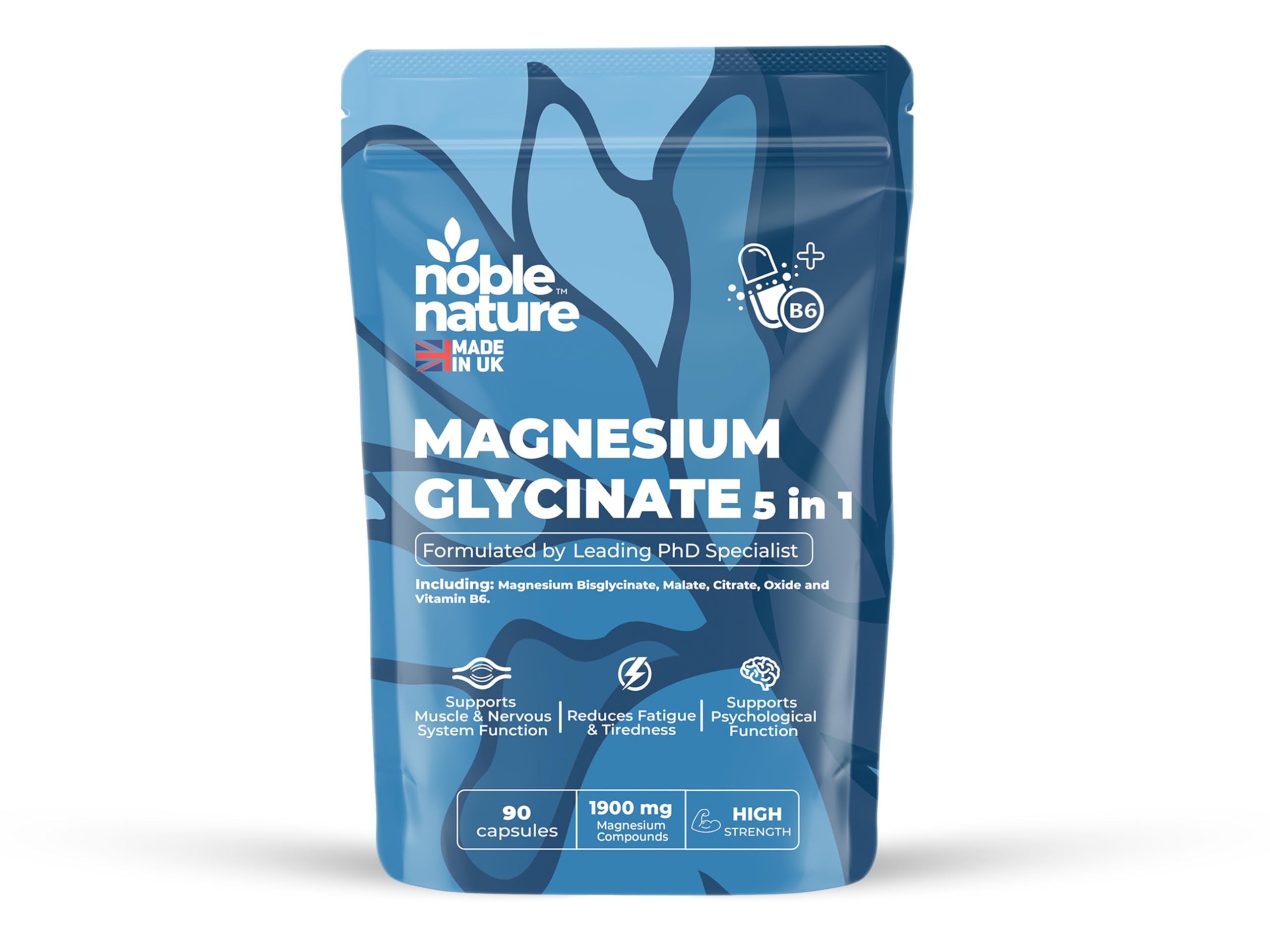 Buy Magnesium Glycinate 5-in-1 Complex Formulated by PhD Expert High ...
