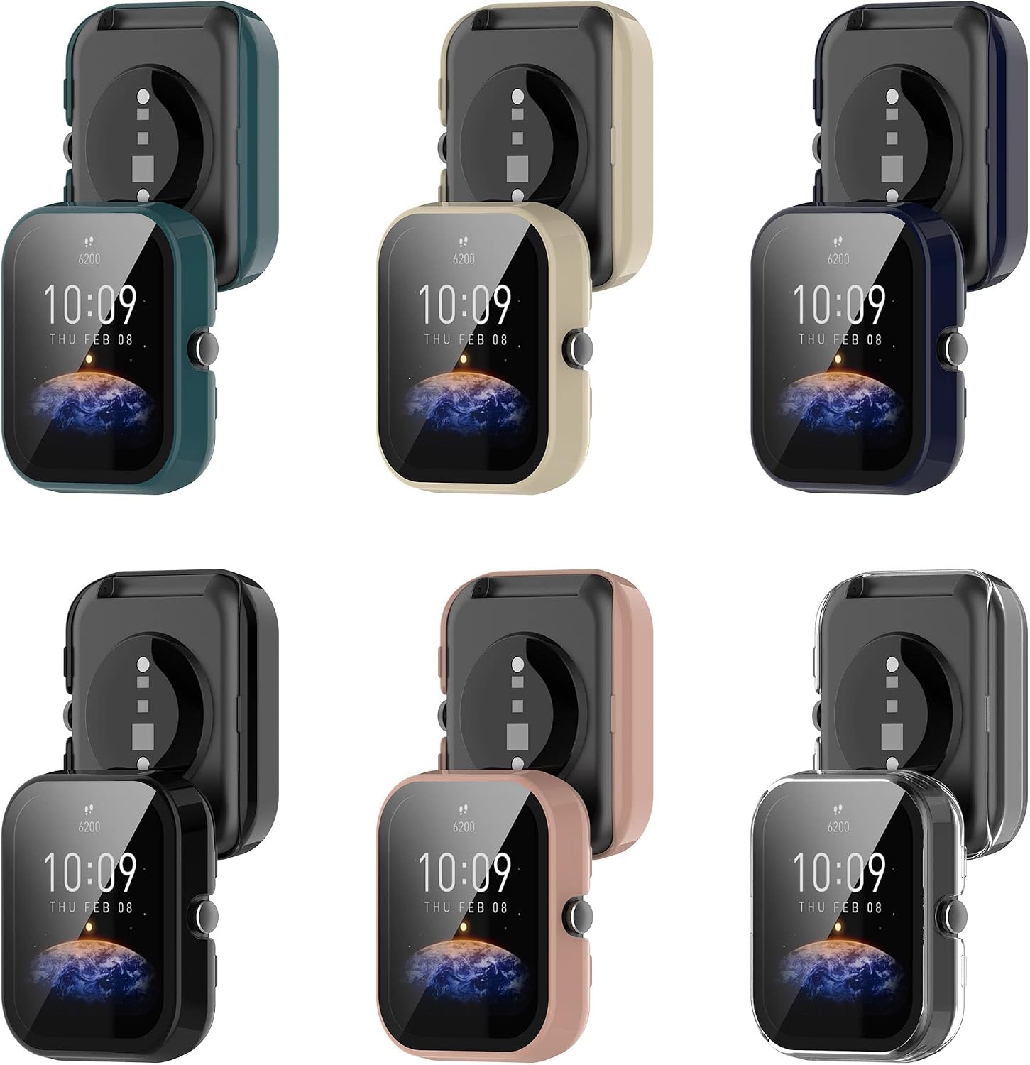 6-Pack Senter Case Built in Tempered Glass Screentector for Huawei Band ...