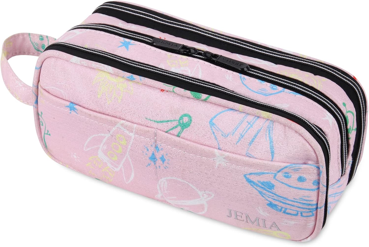 JEMIA Multi Compartments Collection 3 Independent Zipper Compartments ...