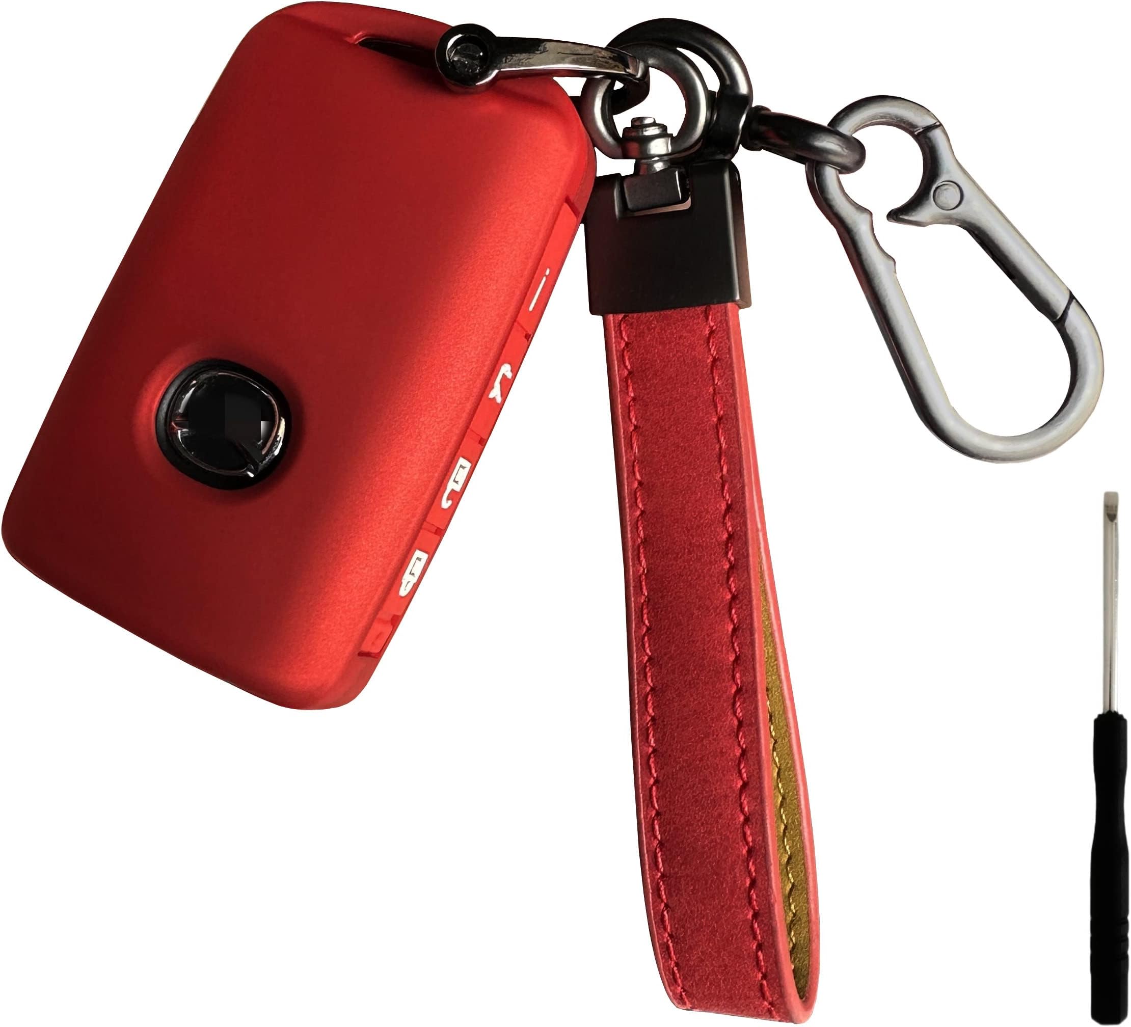 Amazon.com: REPROTECTING Silicone Rubber ABS Plastic Leather Key Fob ...