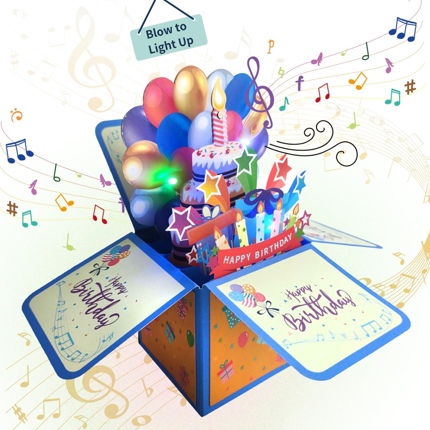 Amazon.com : Musical Birthday Popup Card 3D Gift Card Birthday Cards ...