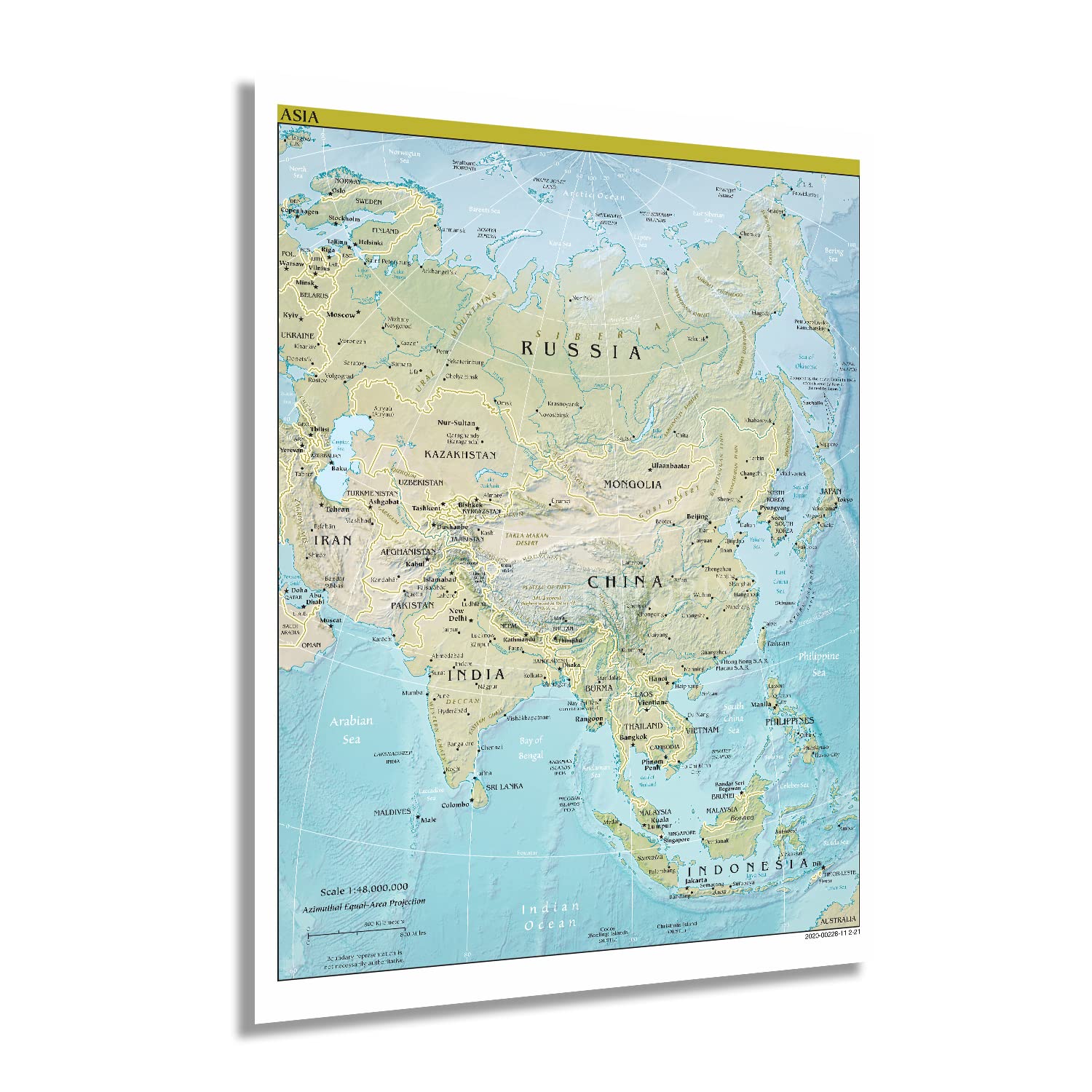 Historix 2021 Asia Map Poster 18x24 Inch Countries Of Asia | Desertcart ...