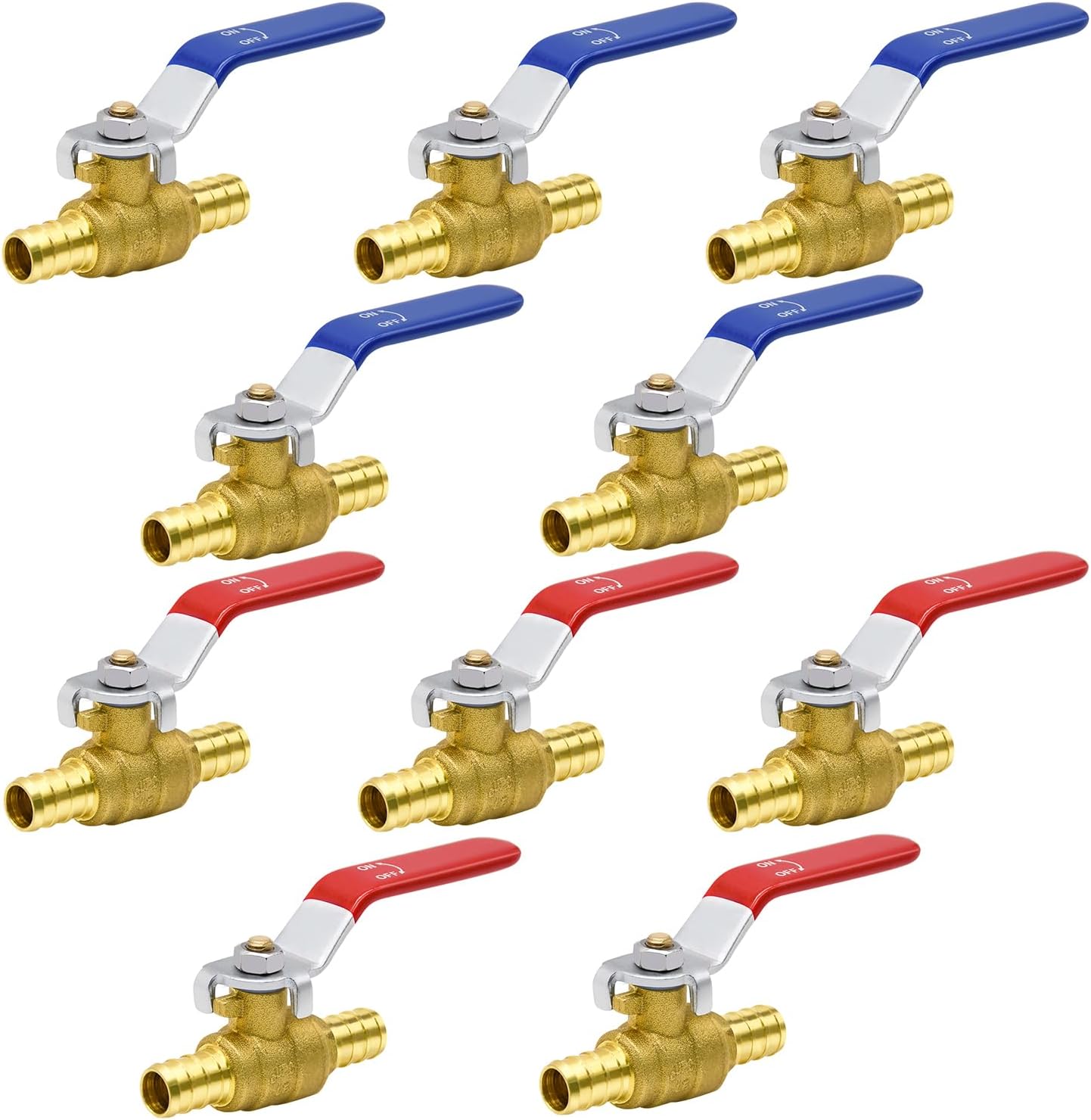 Amazon.com: 10 válvulas de bola PEX, válvula de bola de cierre de ...